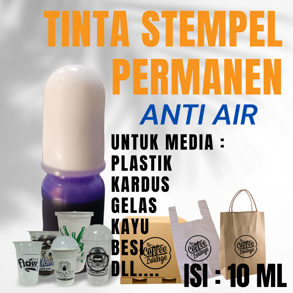 Jual Tinta Stempel Flash Untuk Plastik Permanen Anti Air Isi 10 ml ...