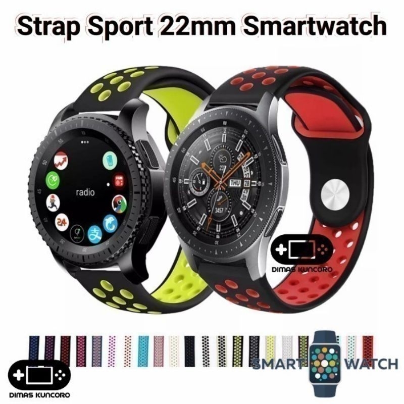 Jual Strap Sport 22mm Silikon aolon watch gt5 pro gt22 gtr gtr2 gtr3 ...