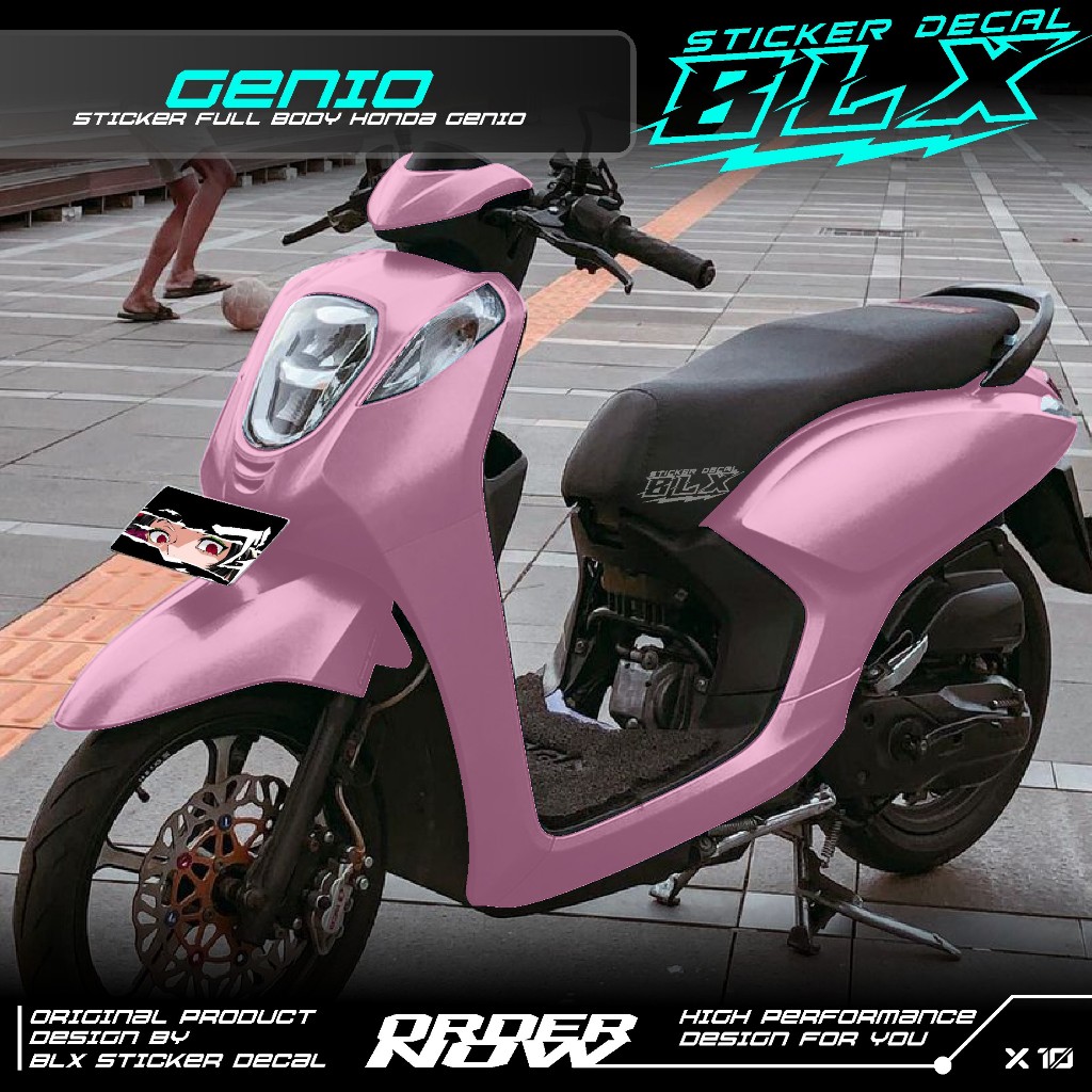 Jual Sticker Decal Genio Full Body Polos Stiker Motor Honda Genio Motif ...