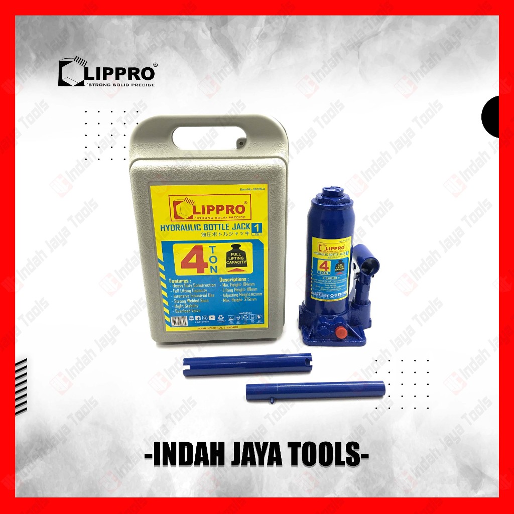 Jual LIPPRO 8610R-4 Dongkrak Botol 4 Ton - Hydraulic Bottle Jack Mobil ...