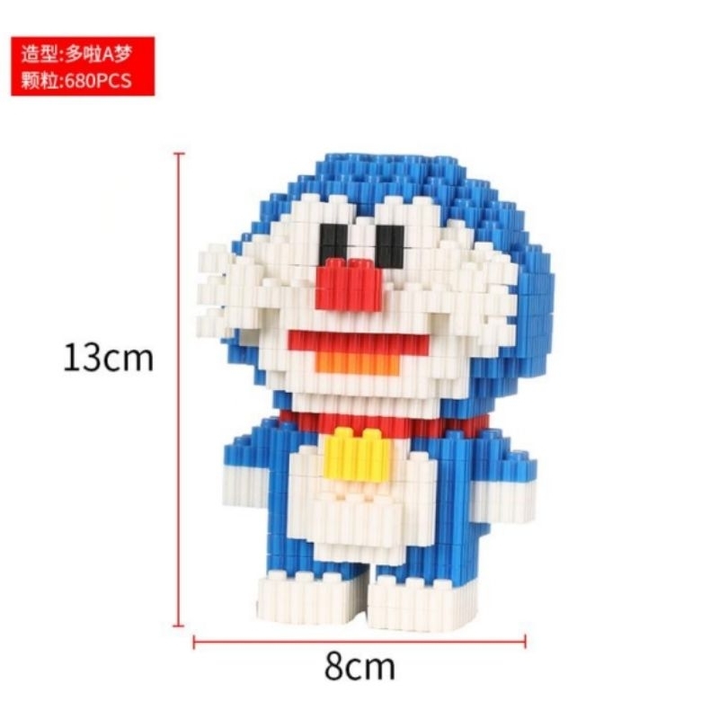 Jual Nano bricks action figure naruto Luffy son goku doraemon Ironman ...