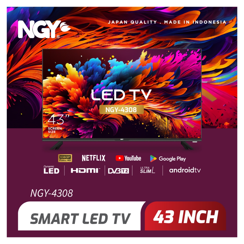 Jual NGY Android LED TV Digital HD 43 inch / Televisi HDMI USB | NGY ...