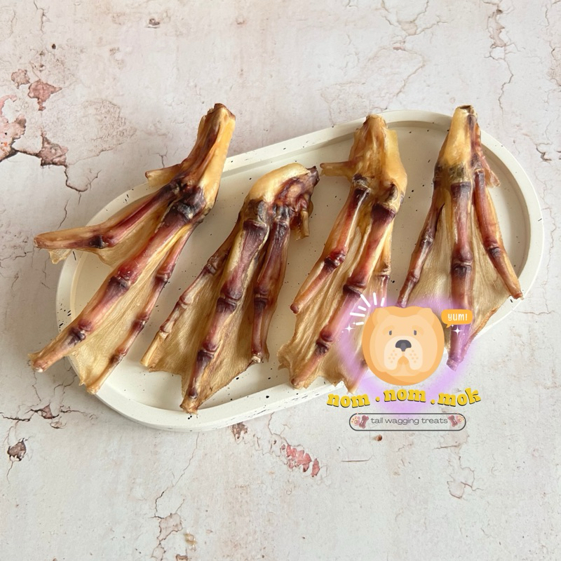 Jual Nom Nom Mok | Duck Feet Jerky Air Dried Dehydrated Dog Treats ...