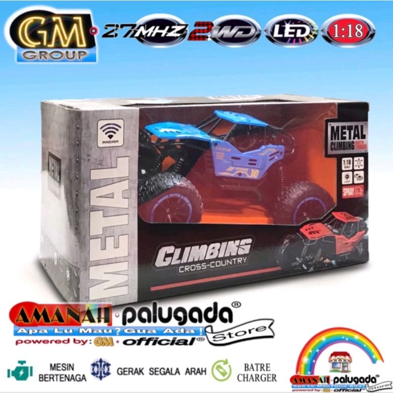 Jual RC OFFROAD ASAP 1:18 rock crawler led effect water spray mainan ...