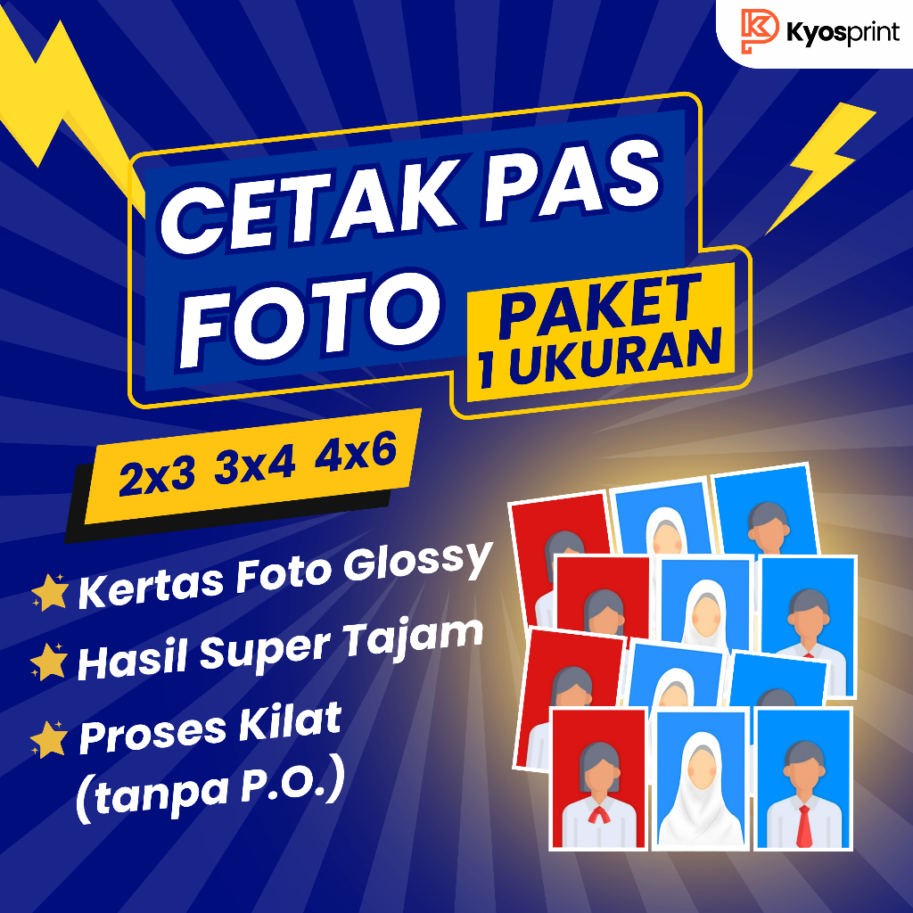 Jual CETAK PAS FOTO PAKET MURAH 2x3, 3x4, 4x6 KILAT SEHARI JADI | Shopee Indonesia