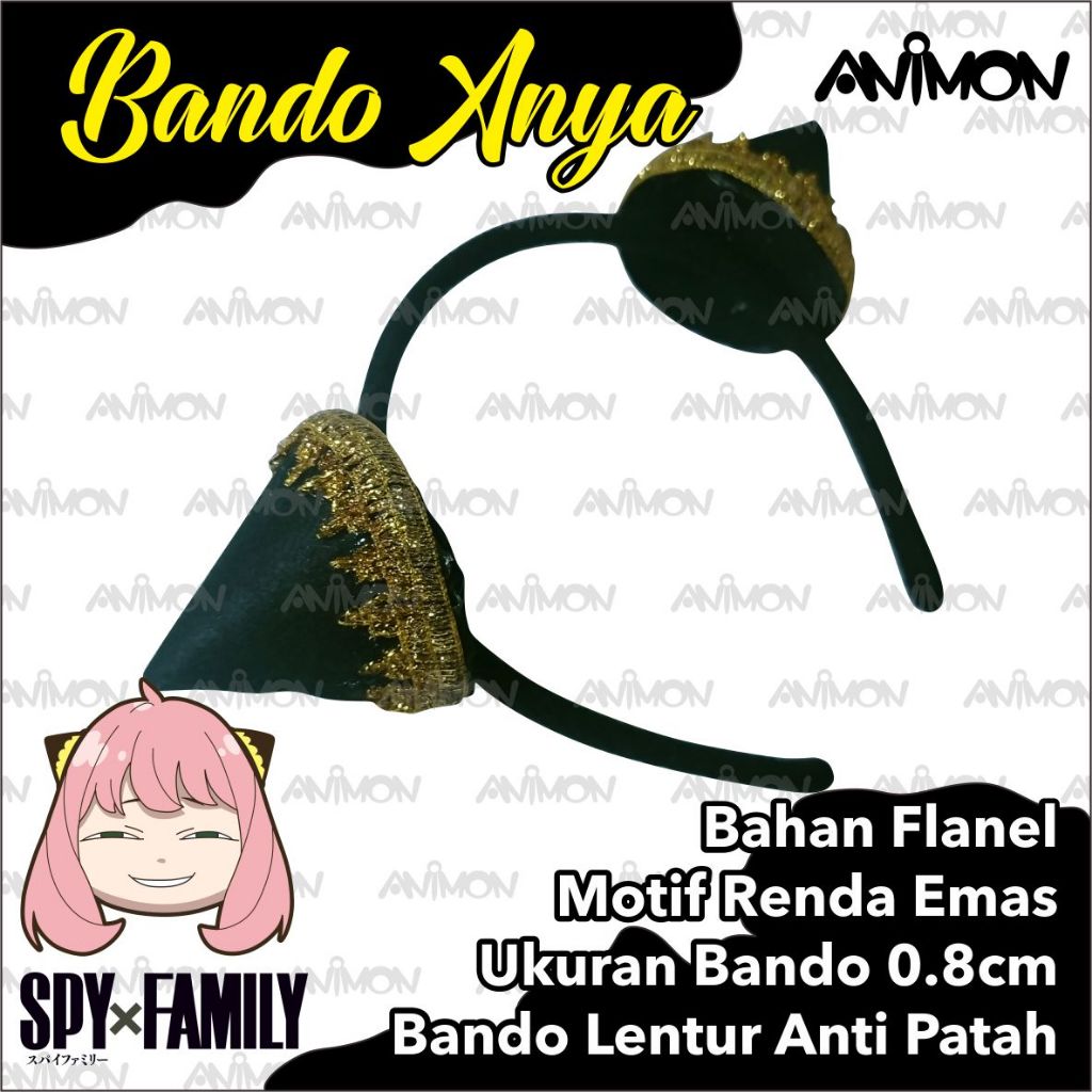 Jual Bando Lucu Unik Kawai Cosplay Anime Spy X Family Anya Forger ...