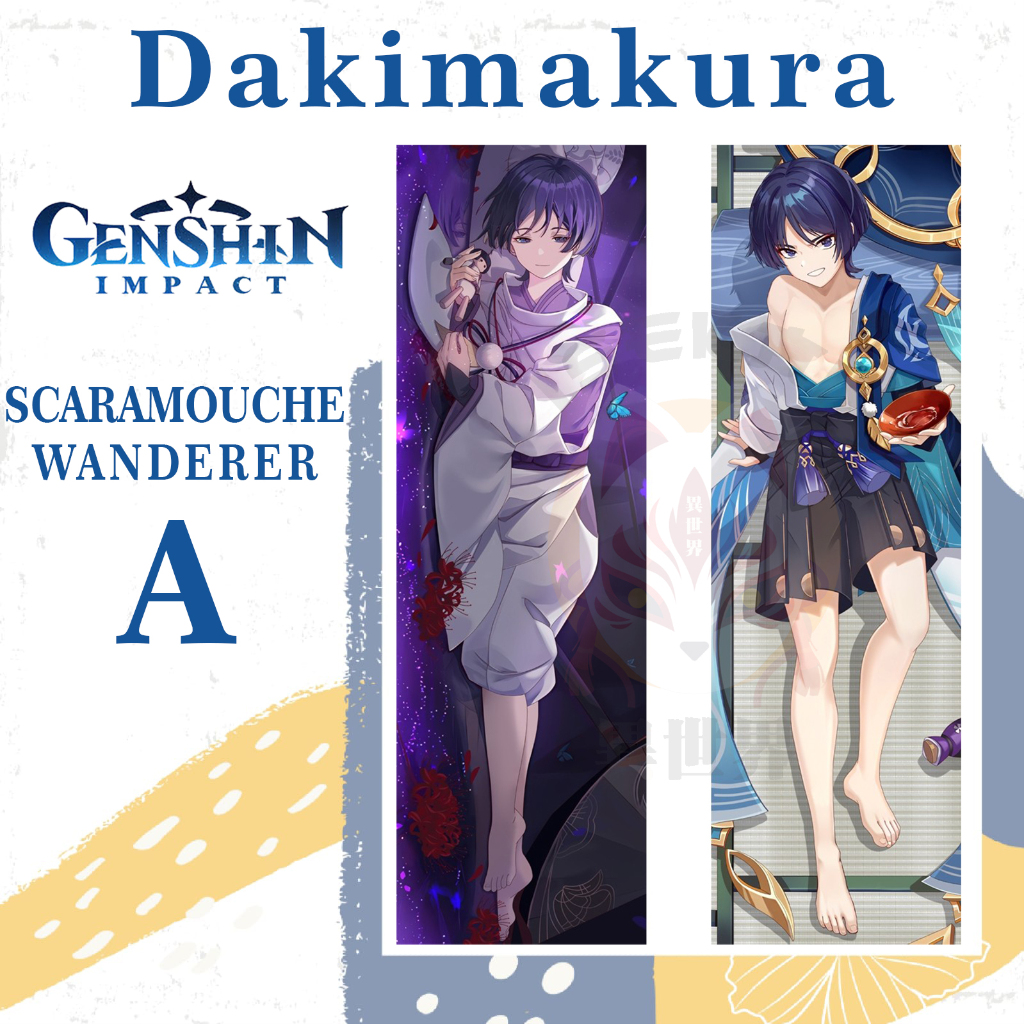 Jual DAKIMAKURA SCARAMOUCHE WANDERER Genshin Impact - Sarung bantal ...