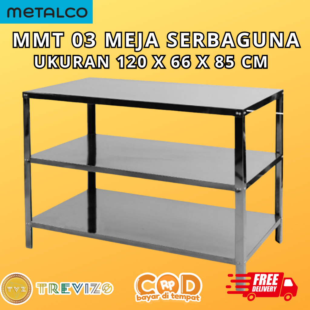 Jual Meja Dapur Stainless Panjang 1,2 Meter Meja Prepare Baking ...