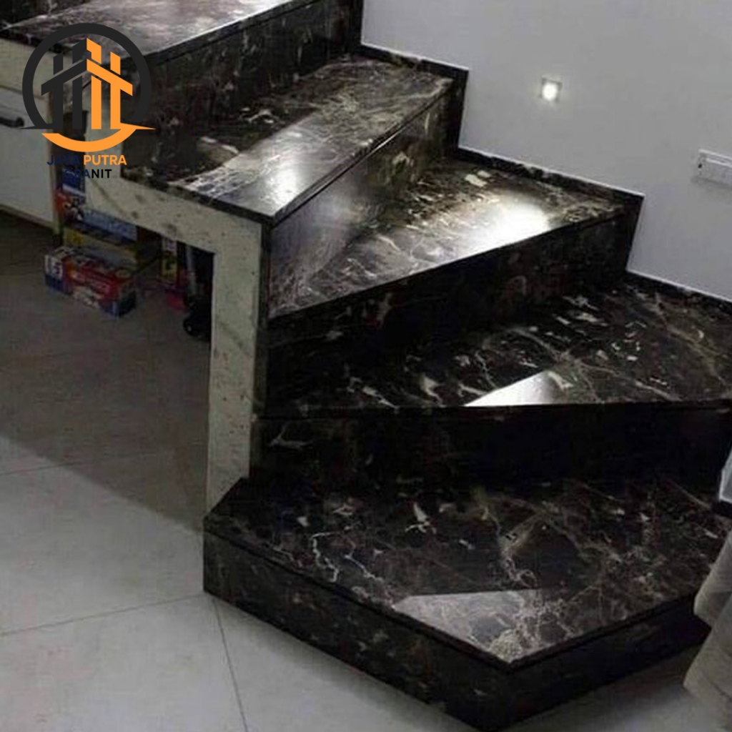 Jual Granit Tangga Hitam Motif Marmer / Granit Request Ukuran 30x80 ...