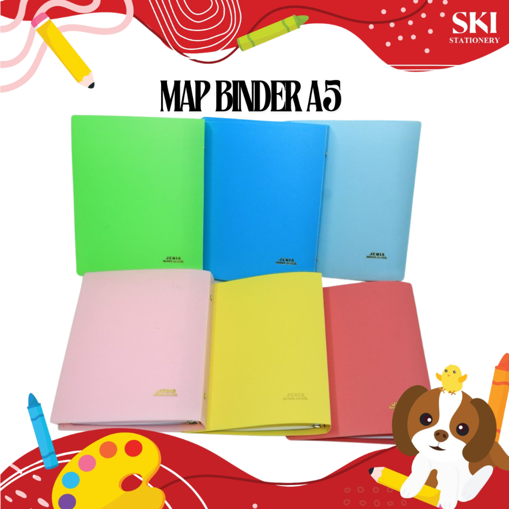 Jual Buku Binder Polos / Map Binder A5 Warna Warni / Binder Note Kuliah ...