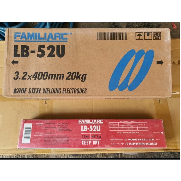 Jual Kawat Las Kobe Steel Welding Electrodes 3.2mm 5kg LB-52U | Shopee Indonesia