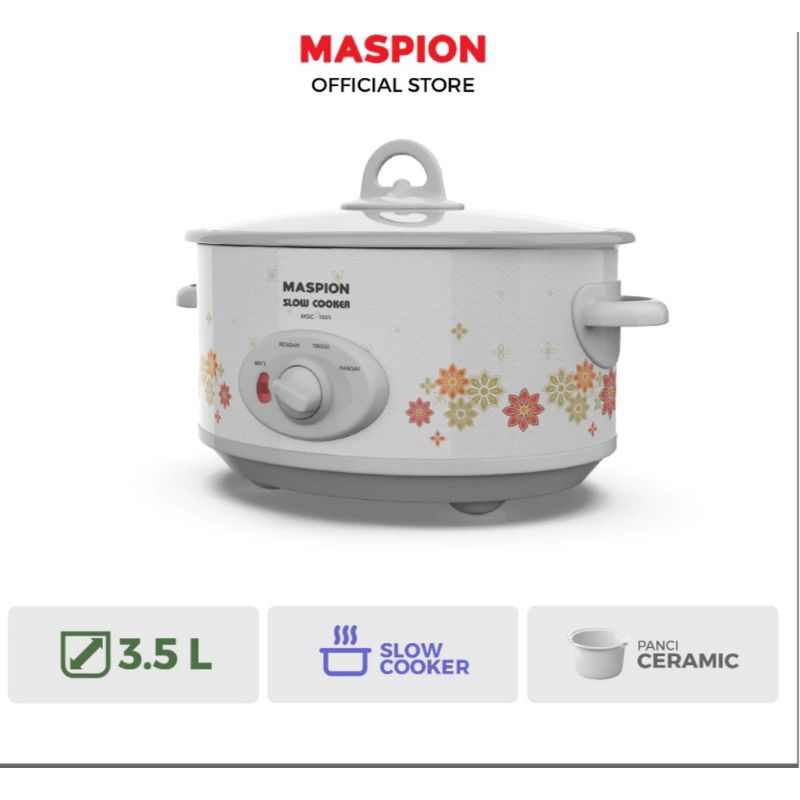 Jual Maspion Slow Cooker MSC 1835 (3,5 Liter) / Maspion Pemasak Pelan ...
