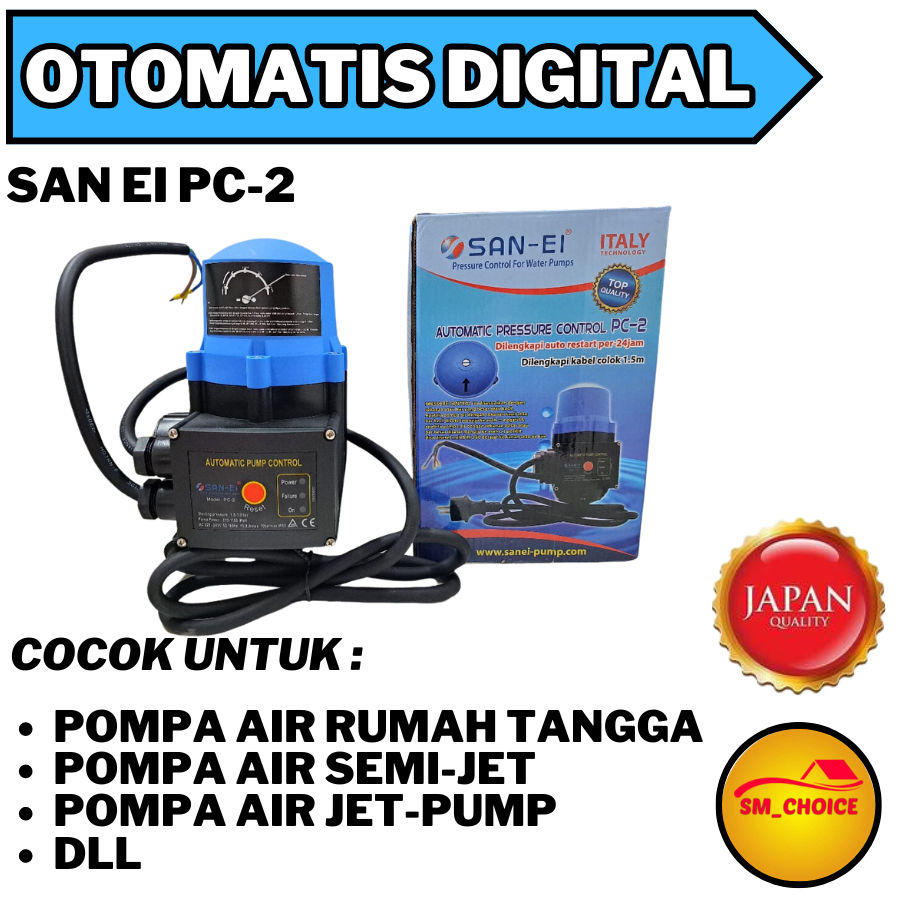 Jual SAN EI OTOMATIS POMPA BOOSTER SAN EI PC 2 PRESURE CONTROL SAN EI APC | Shopee Indonesia