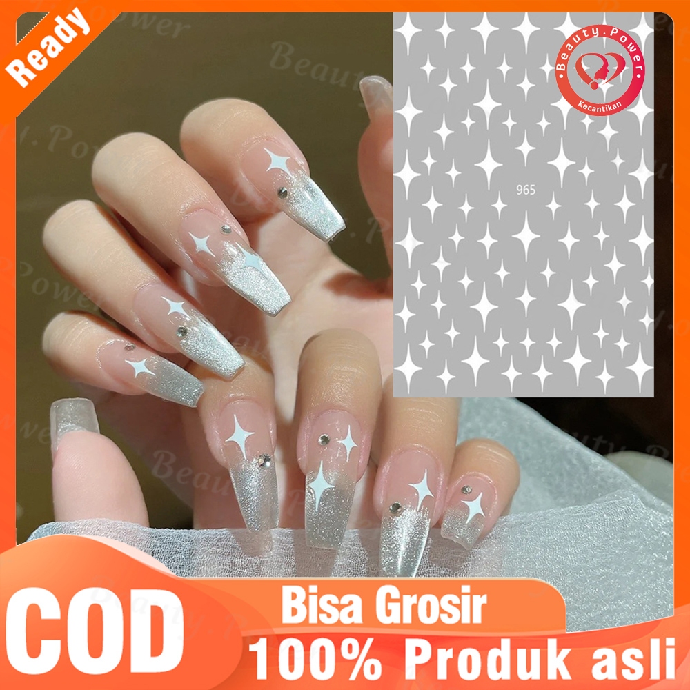 Jual Tahan Air Untuk Nail art Stiker / Kuku Motif Sparkle Laser ...
