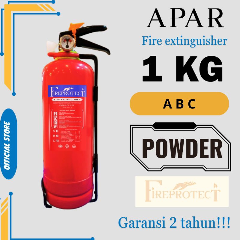 Jual FIRE PROTECT DCP Apar pemadam Dry chemical powder 1kg / apar ...