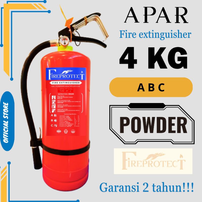 Jual FIRE PROTECT DCP Apar pemadam Dry chemical powder 4kg / apar powder 4 kg | Shopee Indonesia