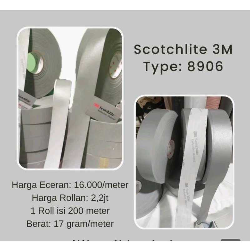 Jual pita scotchlite skotlet Reflektor 3M 8906 5CM | Shopee Indonesia