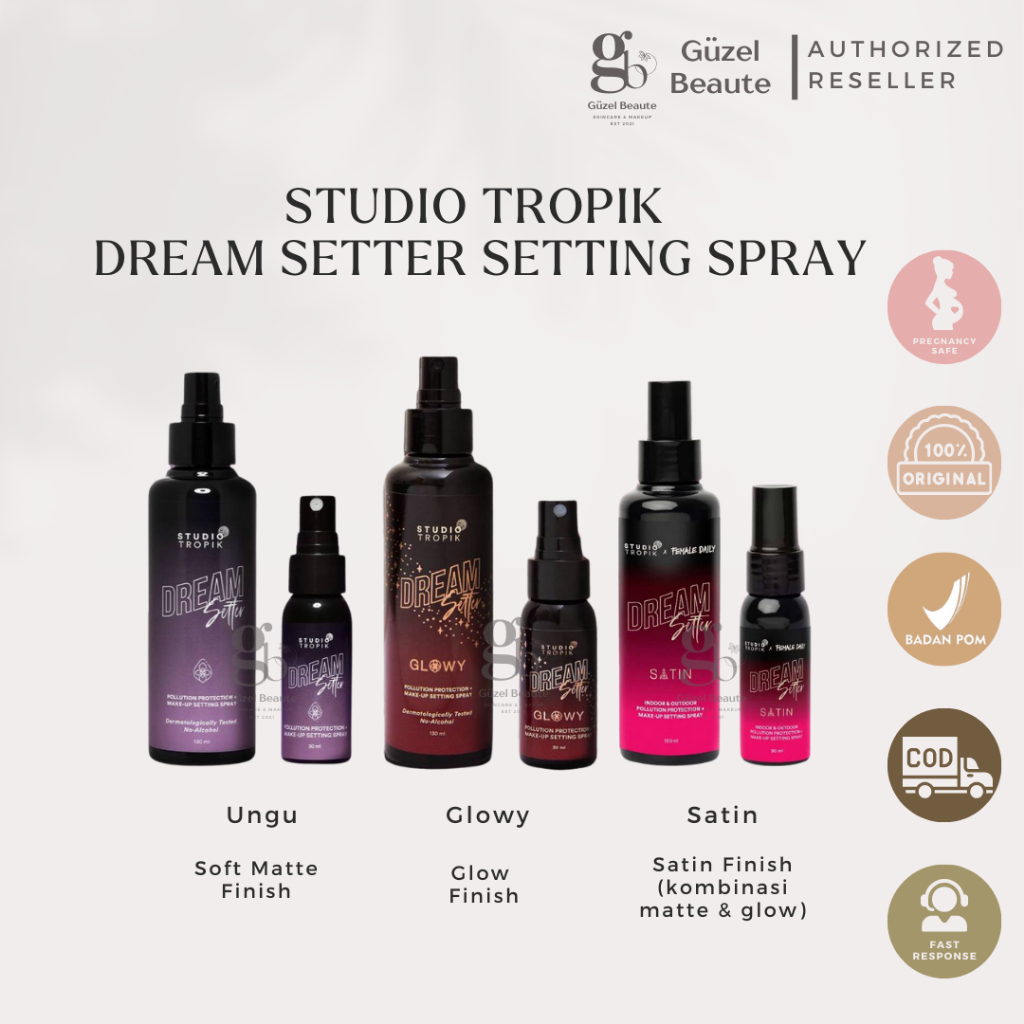 Jual Guzel Studio Tropik Dream Setter 2.0 Pollution Protection Make-up ...