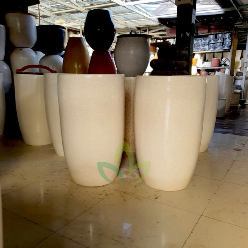 Jual POT BESAR TERRAZZO SEMI MARMER MIRIP KERAMIK UKURAN T 80cm d 50cm ...