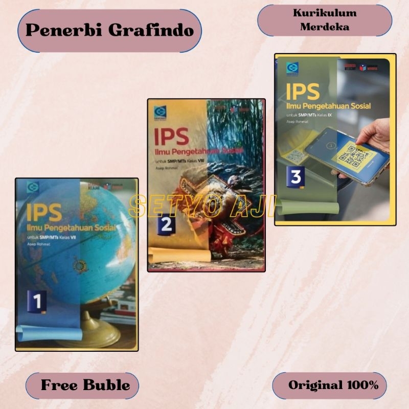 Jual Buku Paket IPS SMP/ MTs Kelas 7 8 9 Kurikulum Merdeka Penerbit Grafindo | Shopee Indonesia