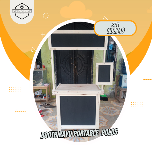 Jual 80X40 BOOTH KAYU PORTABLE POLOSAN | Shopee Indonesia