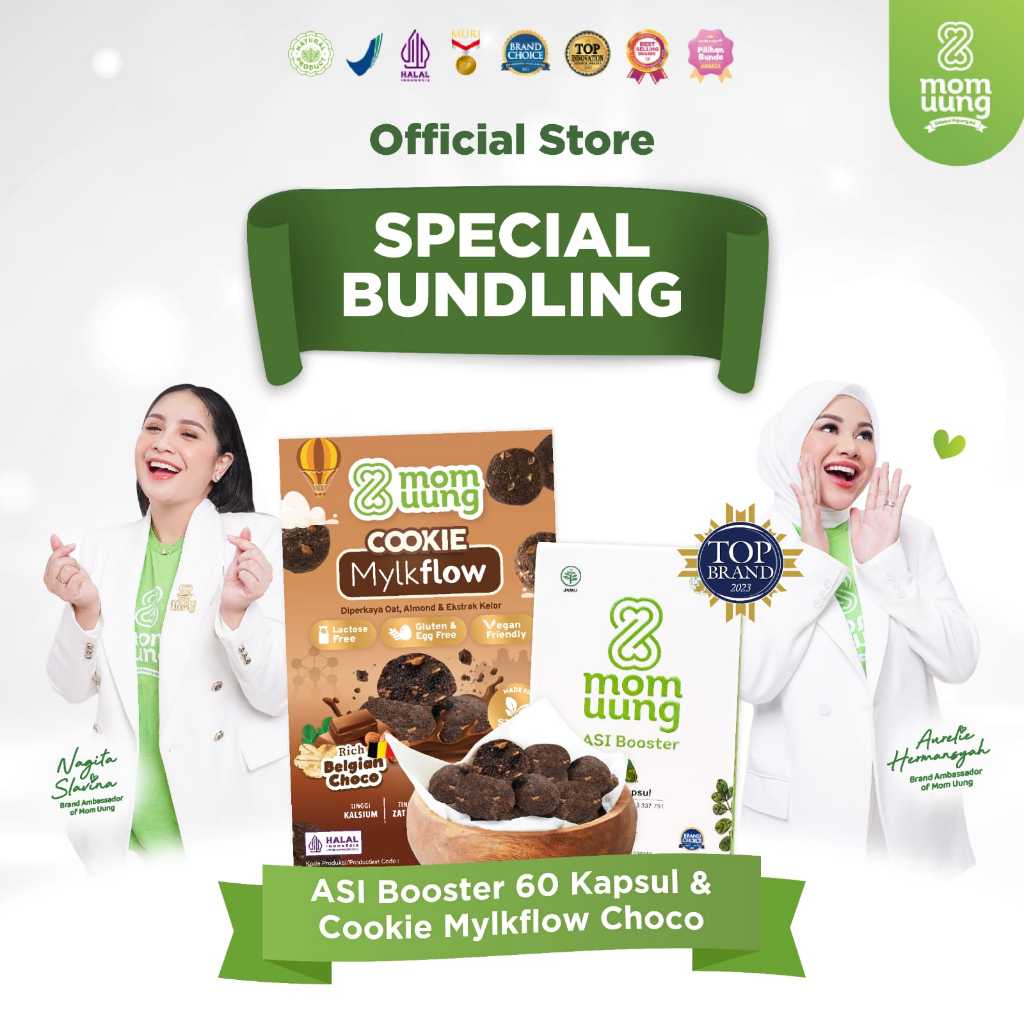 Jual Mom Uung ASI Booster Special Bundling 60 Kapsul dan Cookie ...
