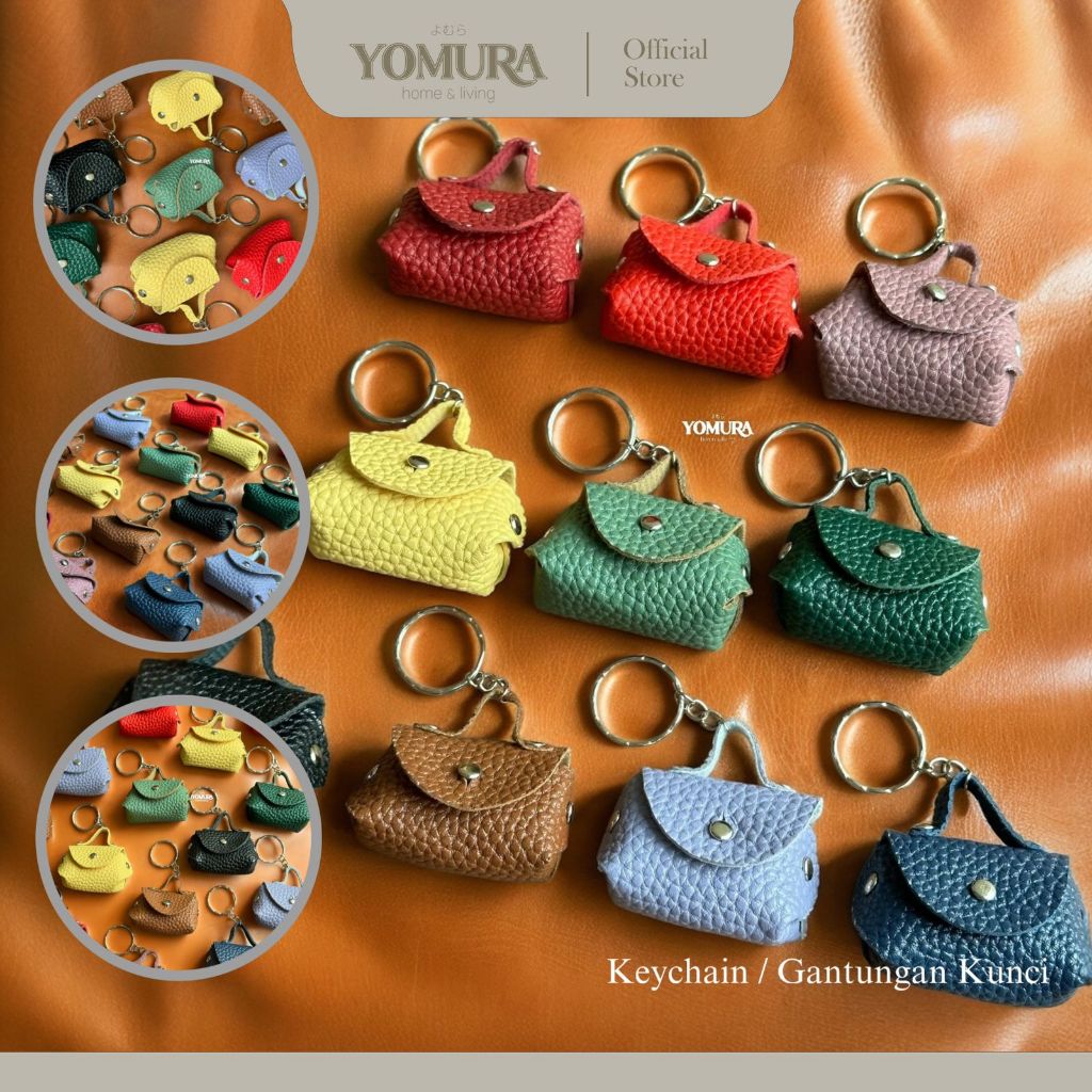 Jual YOMURA Keychain Gantungan Kunci Tas Mini Hiasan Lucu Unik Kulit ...