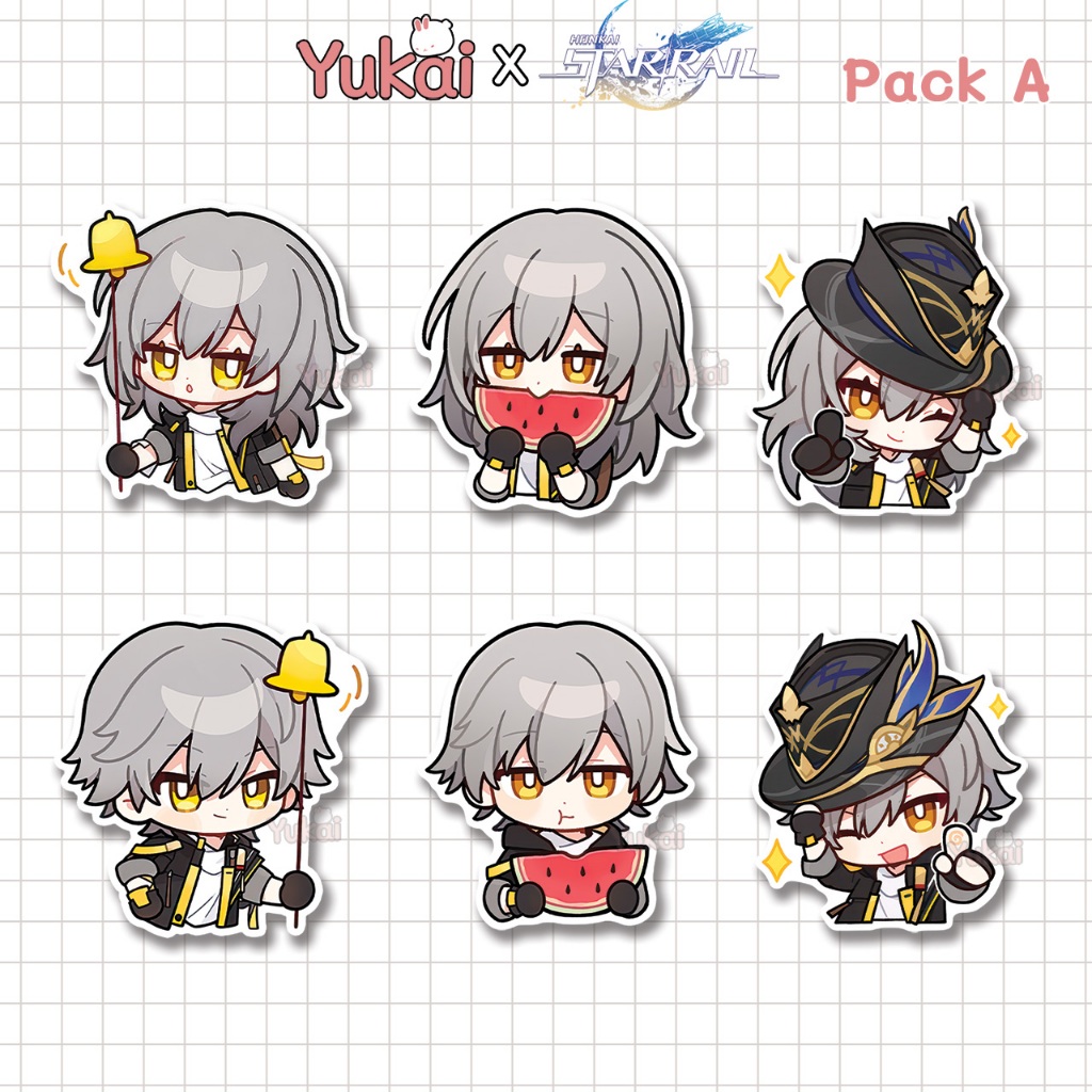Jual Stiker Pack Female & Male MC Honkai Star Rail (HSR) Premium ...