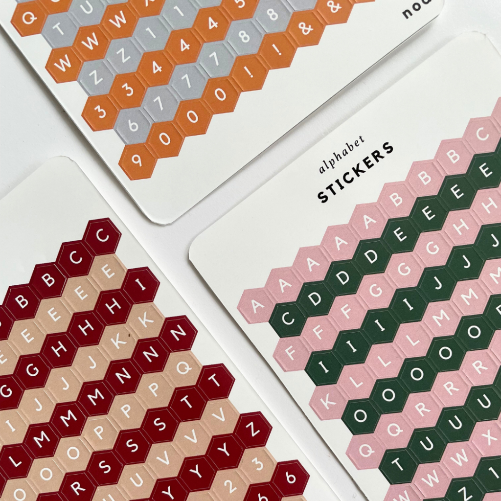Jual The Nod Stickers - Alphabet | Planner Stickers Letters Numbers ...