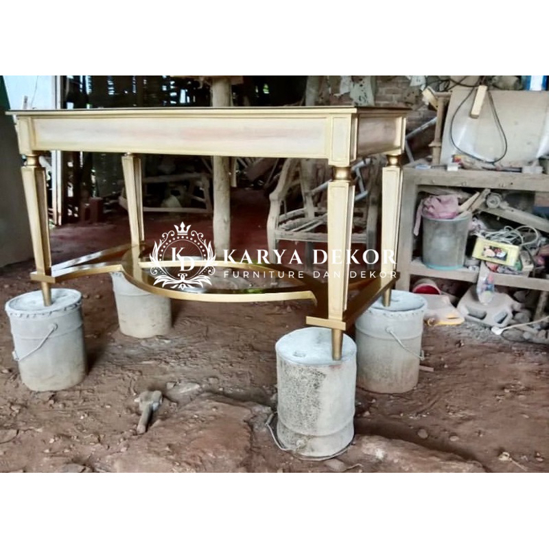 Jual meja akad nikah / meja akad kaca cermin / meja akad nikah shimmer ...