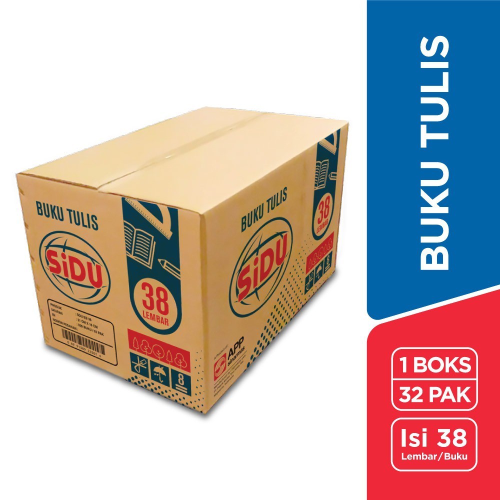 Jual SiDU Buku Tulis 38 Lembar 1 Boks / Box / Dus | Shopee Indonesia