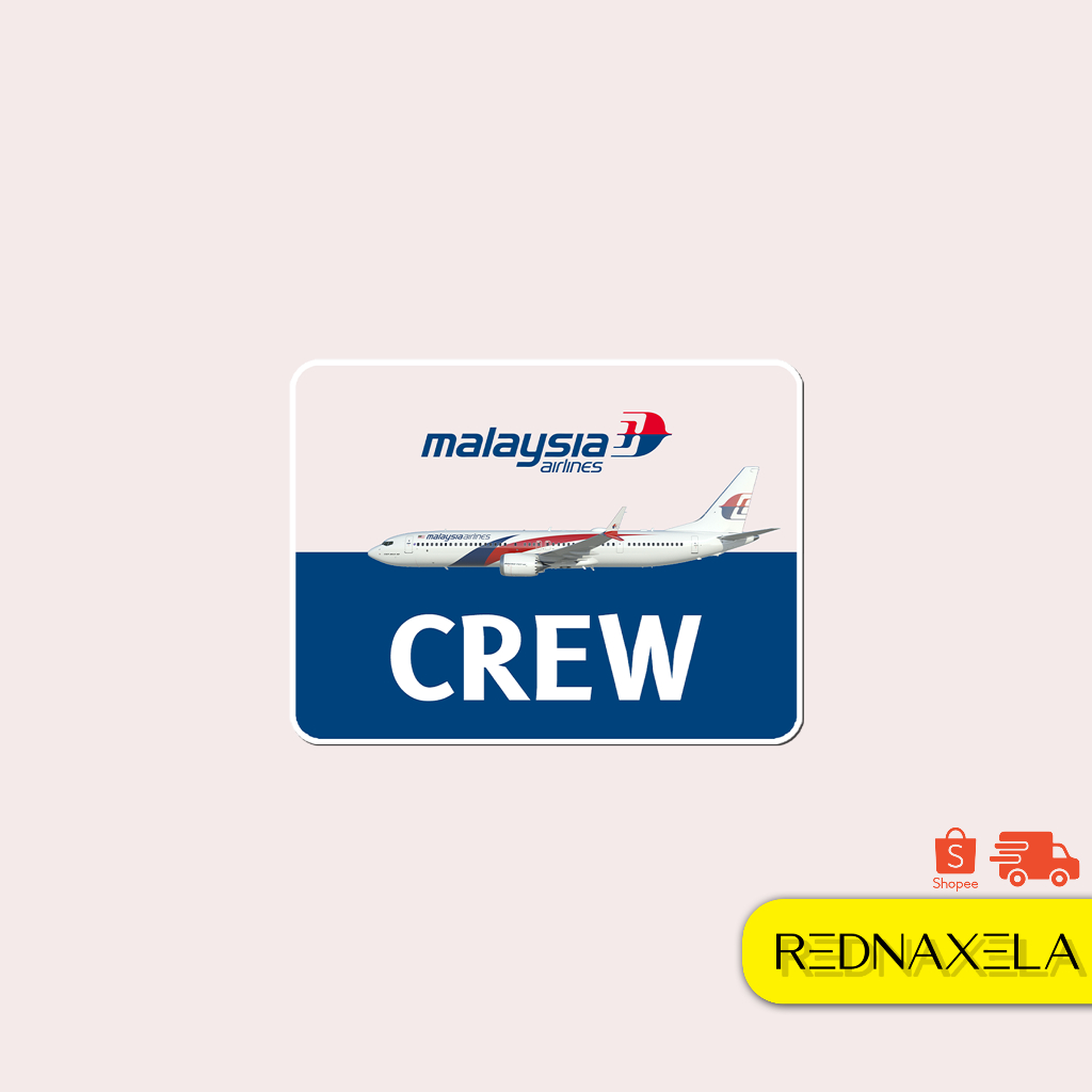 Jual Stiker Vinyl Malaysia Airlines Card Model Crew Sign Sticker ...