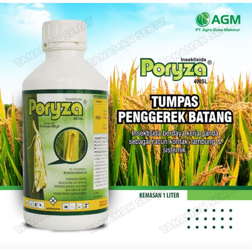 Jual PORYZA 400 SL - PESTISIDA UNTUK PENGGEREK BATANG DAN WERENG COKLAT ...