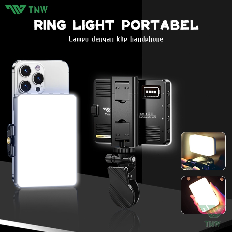 Jual TNW D25 Selfie Light Portable Clip Mini led Light Led Video Light ...
