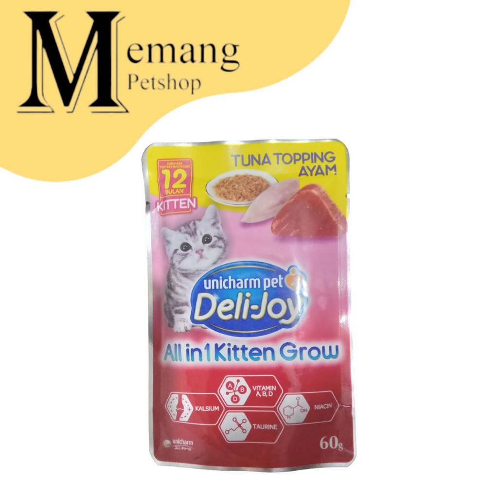Jual Deli Joy Pouch 60gr Kitten Tuna Ayam - Delijoy Makanan Kucing ...