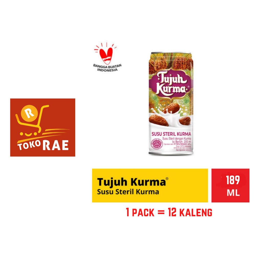 Jual Susu steril Tujuh Kurma 189ML 1 pack x 12 kaleng | Shopee Indonesia