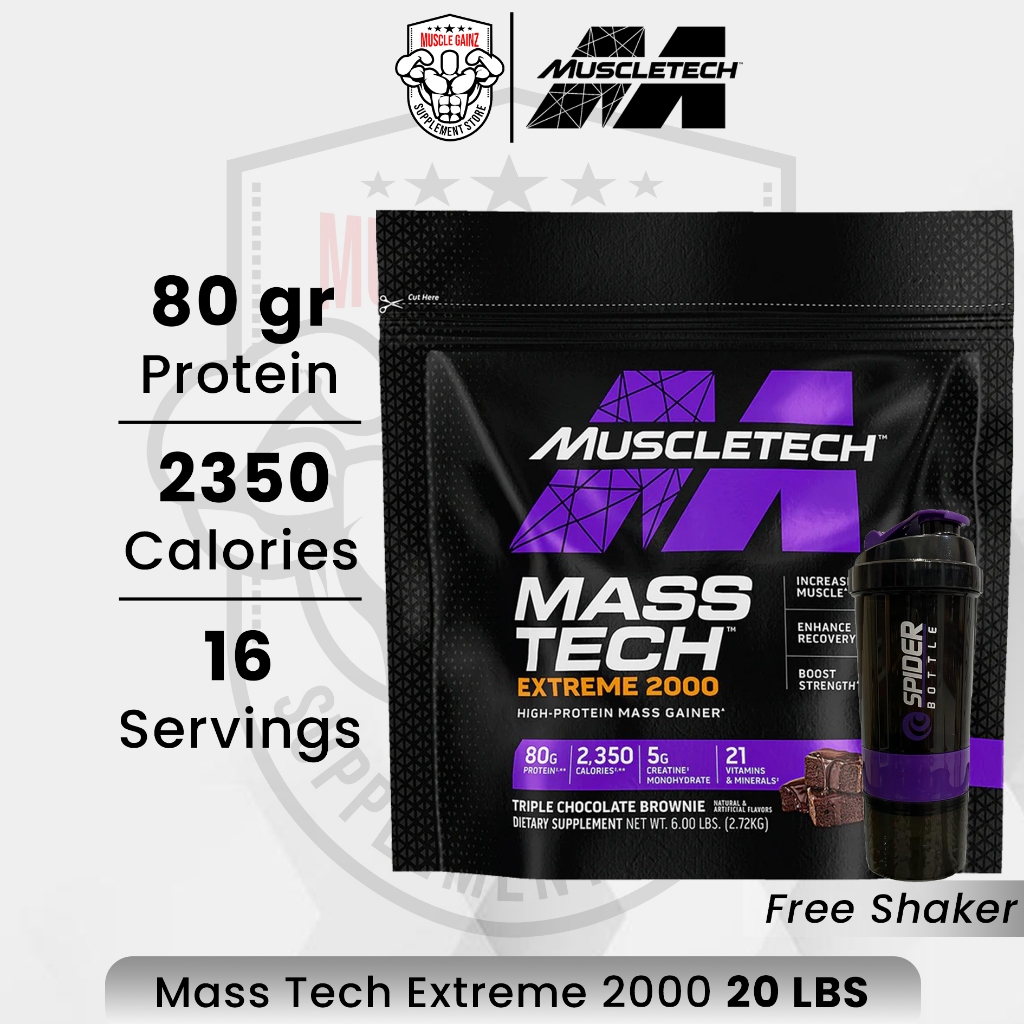 Jual Muscletech Masstech 20lbs Mass Tech Mastech Gainer Penambah Berat ...