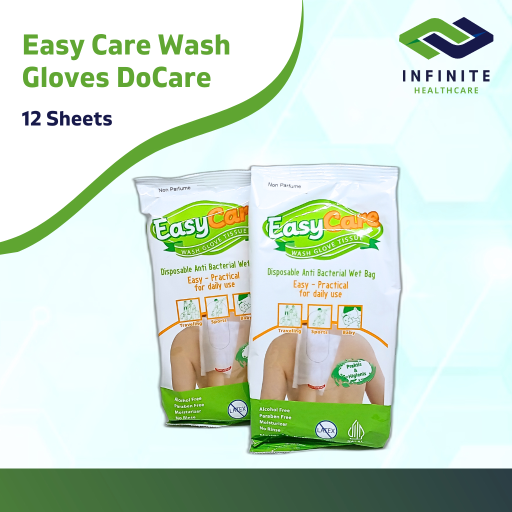 Jual EasyCare Wash Gloves 12 Sheets Non Perfume DoCare Tissue Basah Non ...