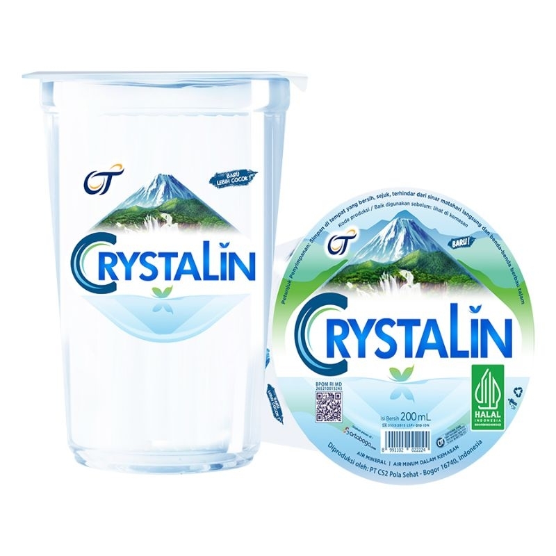 Jual Air Mineral Crystalin gelas 200 ml | Shopee Indonesia