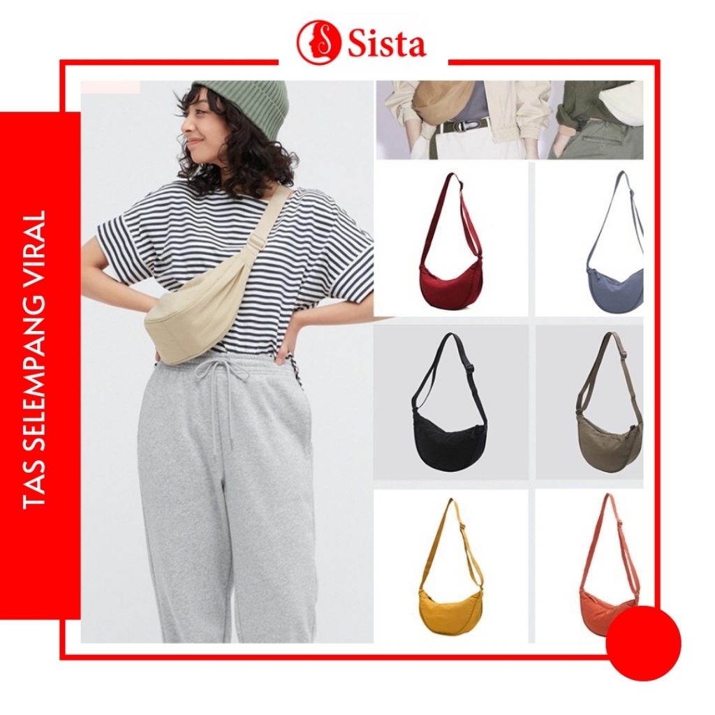 Jual Tas model uniqlo kekinian / Selempang wanita viral / Tas keren ...