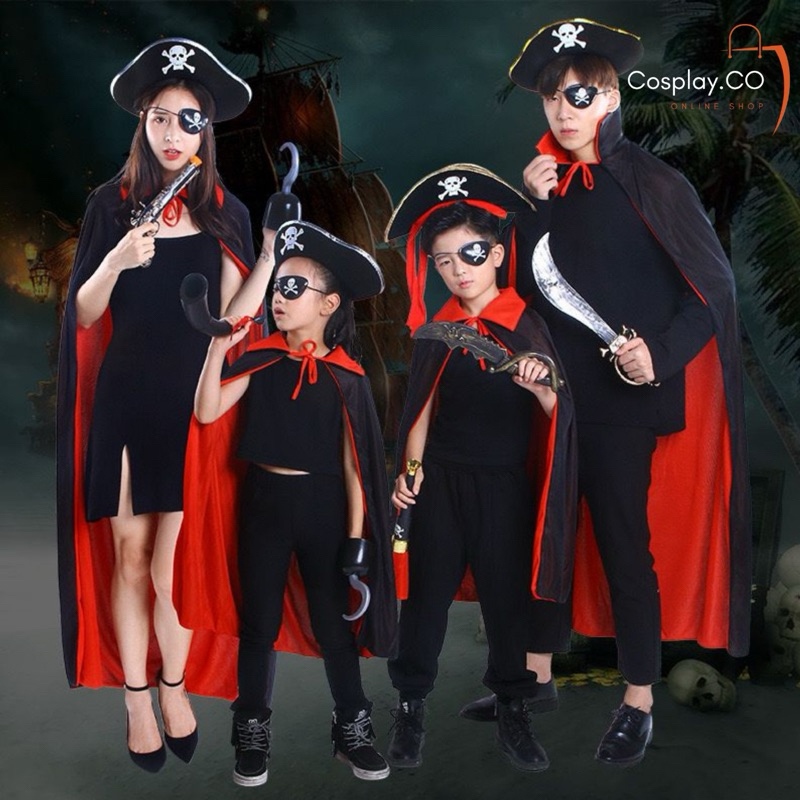 Jual Cosplay Jubah vampire Halloween anak Dan Dewasa Tanpa Topi Bajak ...
