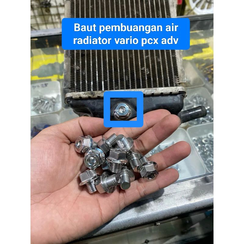 Jual Baut pembuangan air radiator VARIO PCX ADV model 2 kunci heng ...