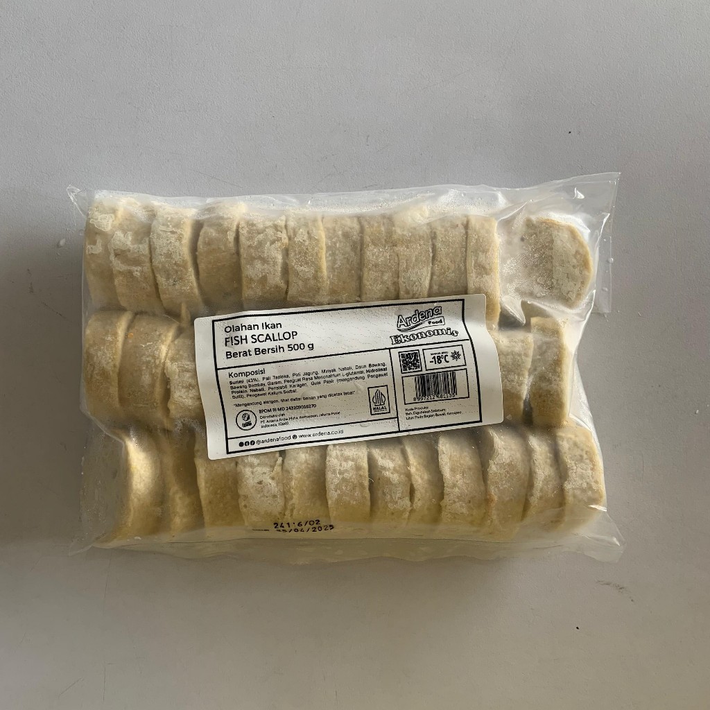 Jual Scallop Ikan Ardena Ekonomis Fish Scallop 500 Gr Isi 35 Pcs ...