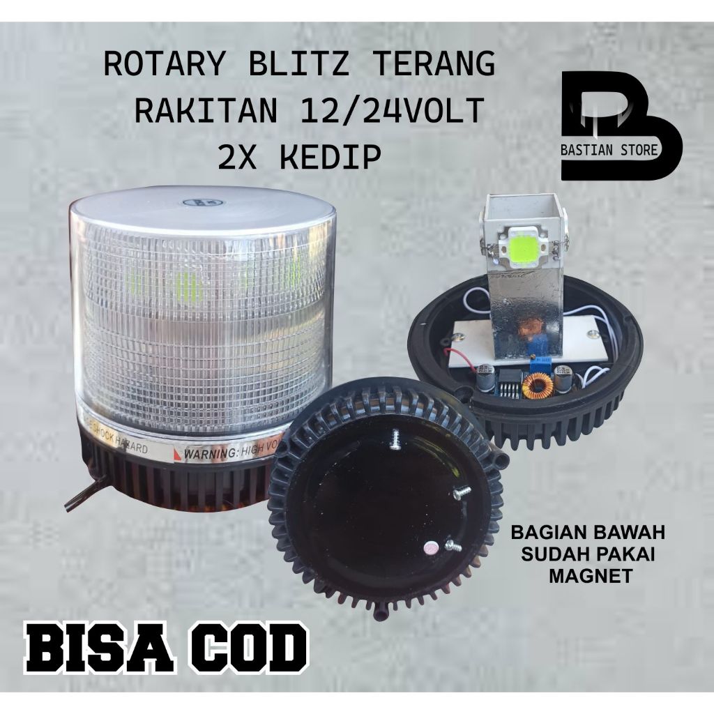Jual LAMPU EMERGENCY ROTARY LED BLITZ FLASH 12V/24V Rotari Lampu Led ...