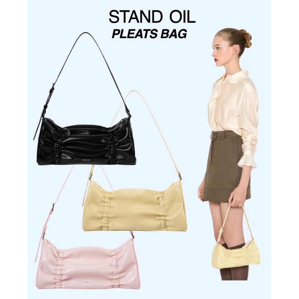 Jual (READY) STAND OIL Pleats Bag Original Korea | Shopee Indonesia
