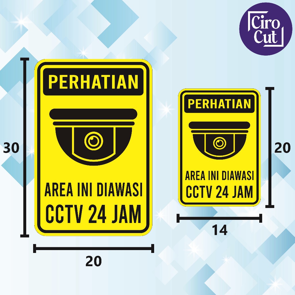 Jual Custom Akrilik CCTV Sign | Papan Akrilik | Papan Tanda Akrilik ...