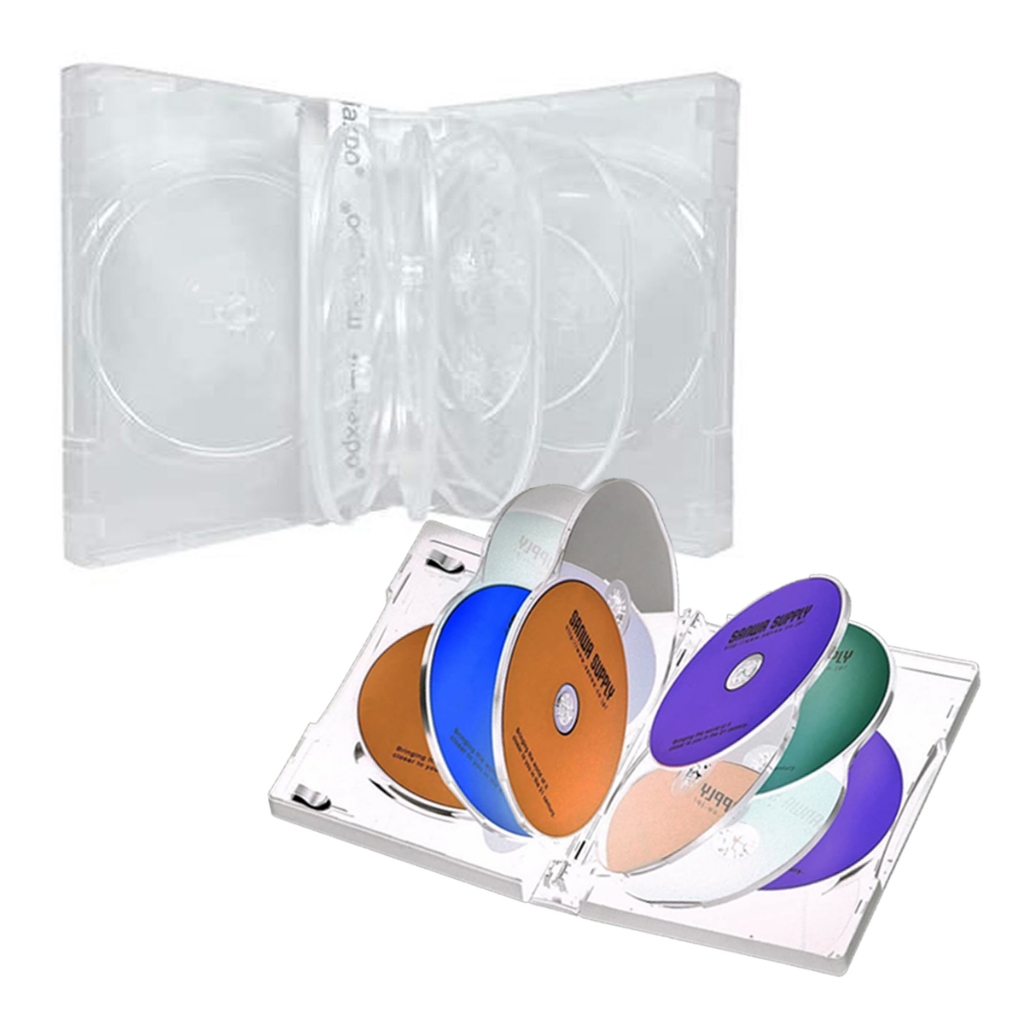 Jual Tempat Kaset DVD Mika Bening Isi 10 Disc Storage Box Kotak CD Case ...