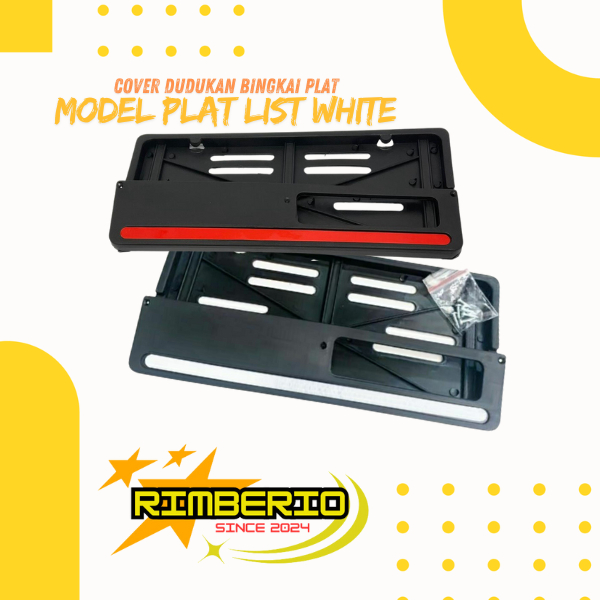 Jual Cover Bingkai Plat White Red Dudukan Tatakan Bingkai Plat Motor ...
