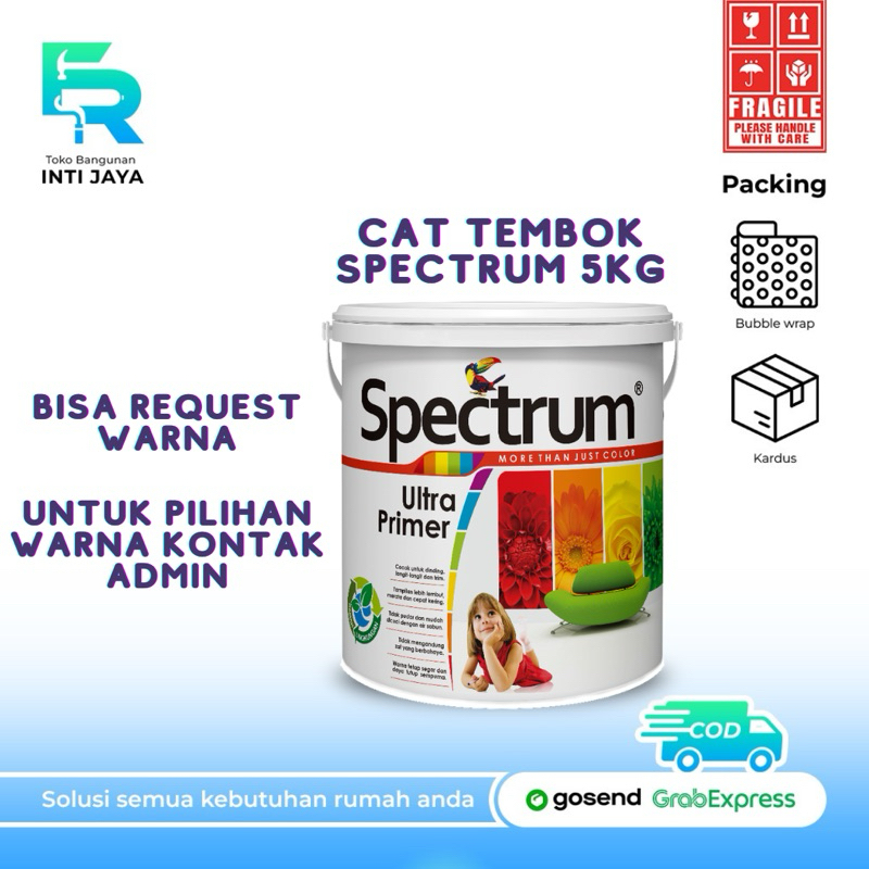 Jual Spectrum Cat Tembok Exterior & Interior 5KG | Shopee Indonesia