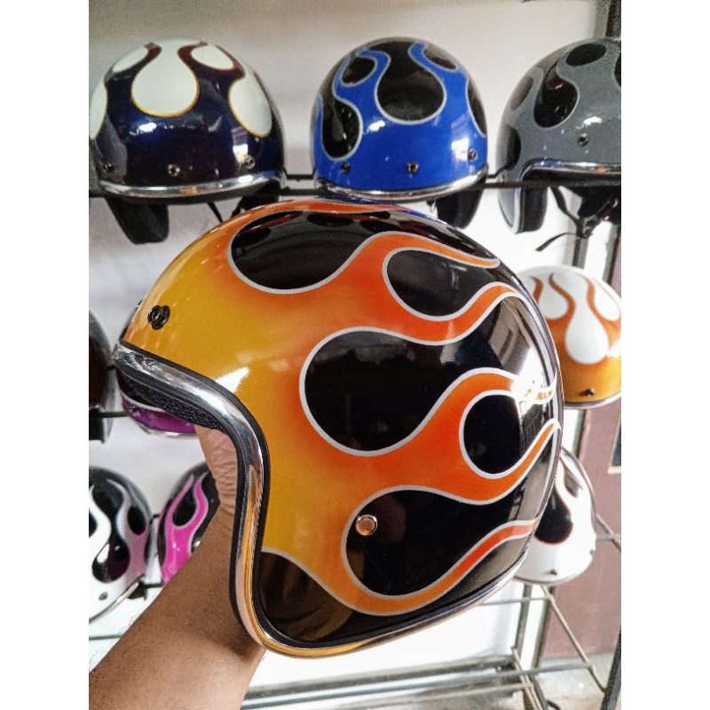 Jual Helm BOGO custom warna bisa request, bisa pakai nama (sticker ...